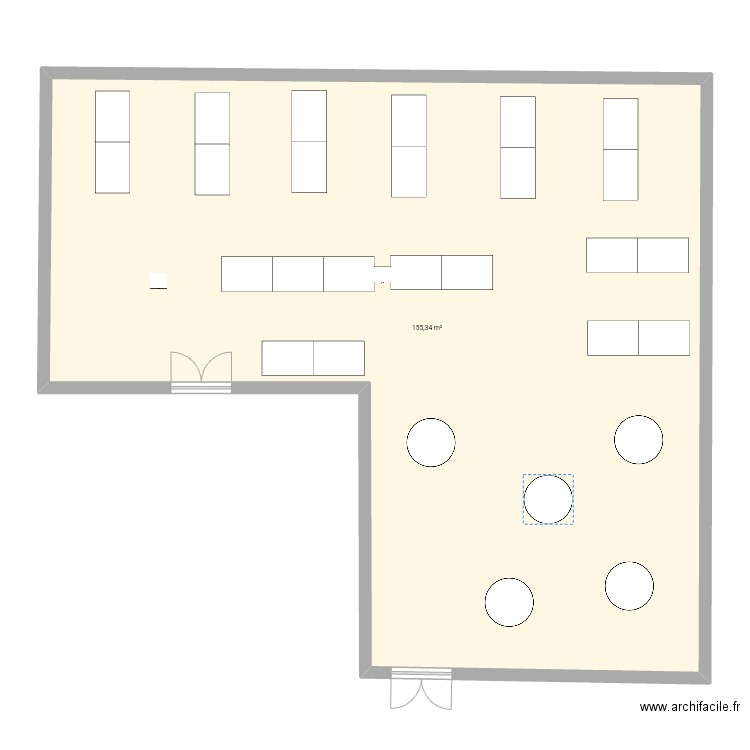 guinguette - Plan 1 pièce 155 m2 dessiné par Enyliram87