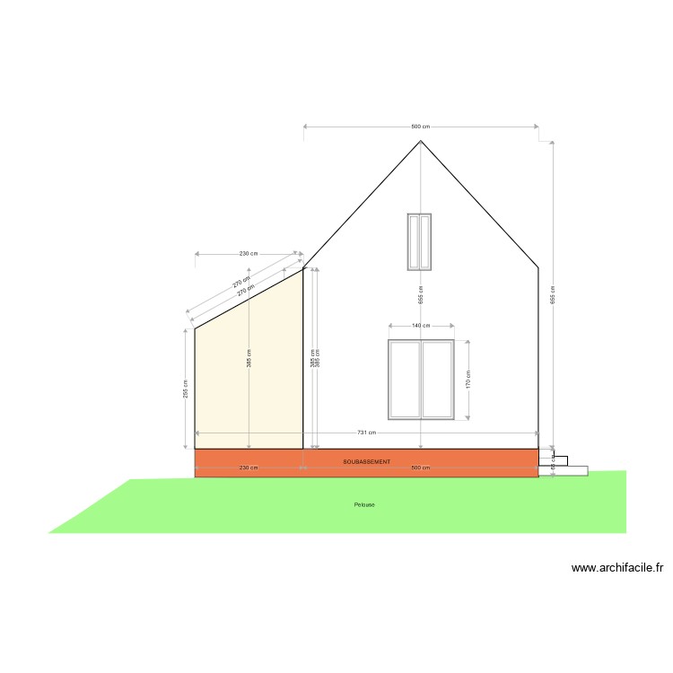 Plan – plan pignon – Par Laflutistensol ️ | ArchiFacile