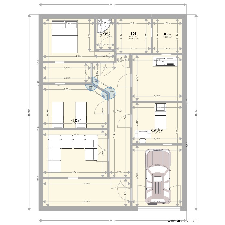 fizfiz - Plan dessiné par nabil1601