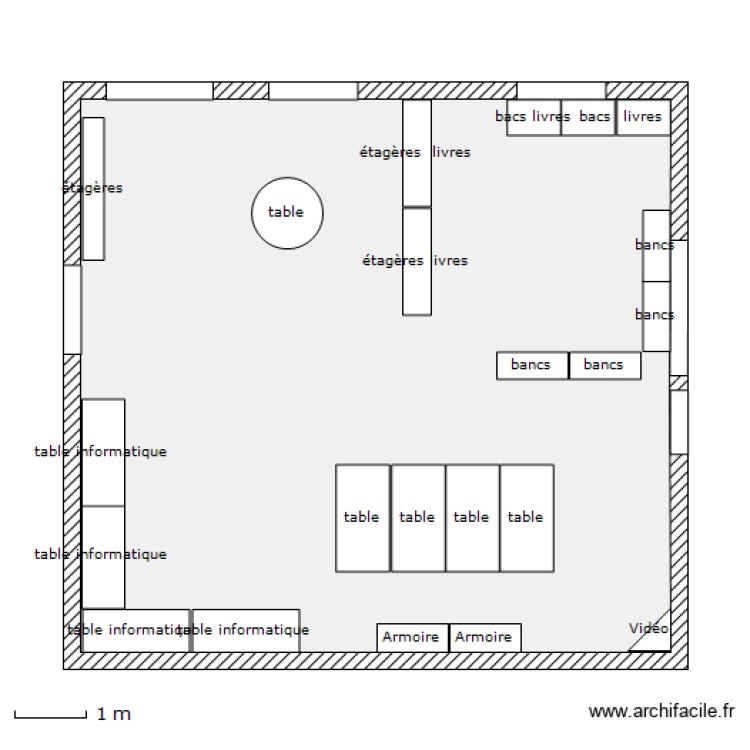 Plan – Plan de la future salle multimédia – Par lvcox ️ | ArchiFacile