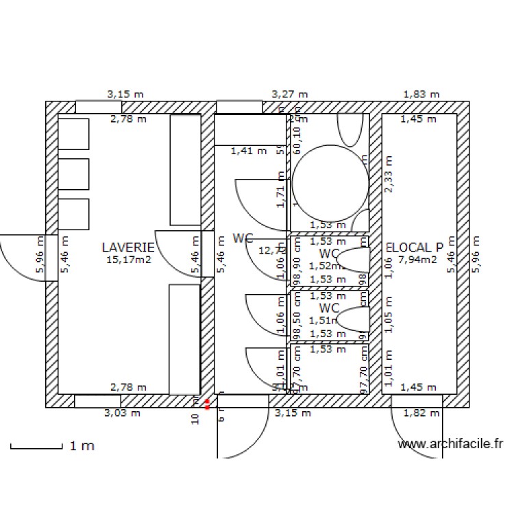 Plan – LAVERIE TOILETTES – Par quadeuzz ️ | ArchiFacile