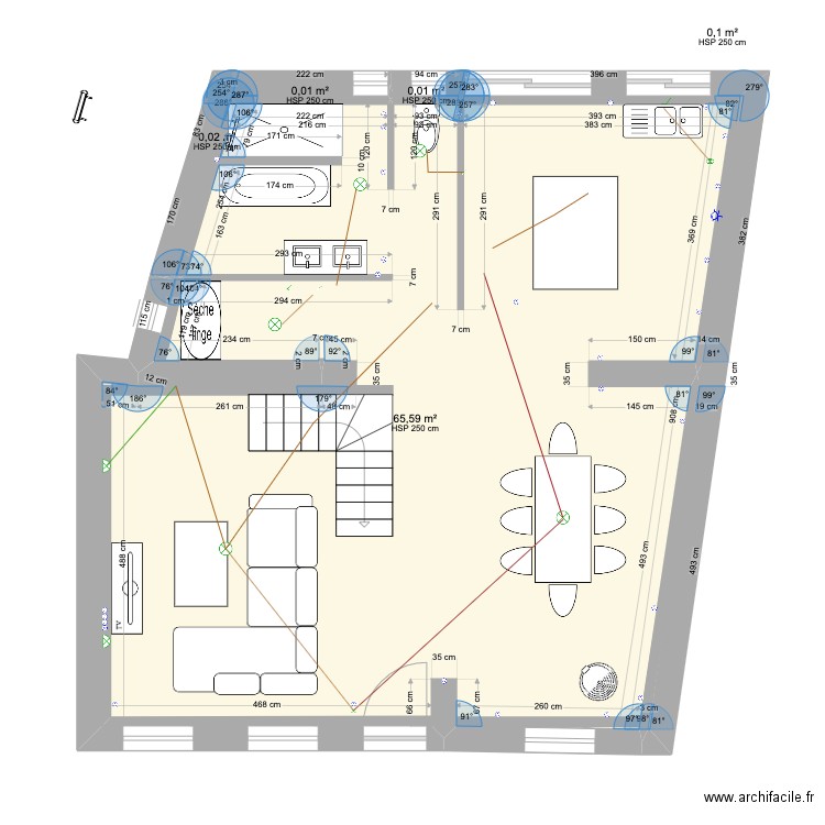 swn - Plan 5 pièces 66 m2 dessiné par jcs59