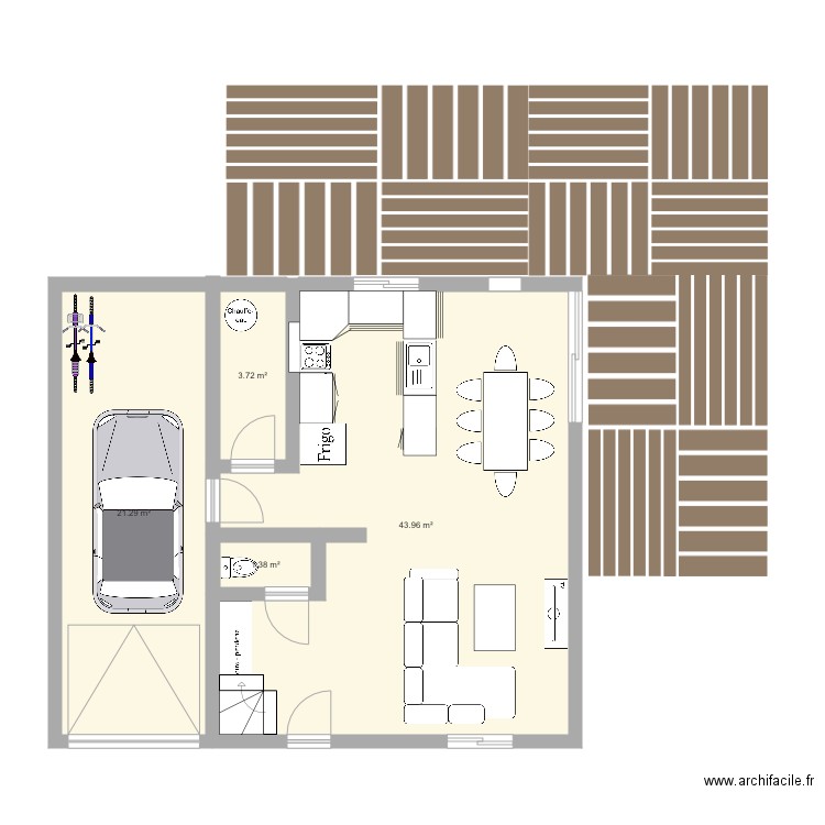 Plan rdc 1 - Plan dessiné par Kassandre...