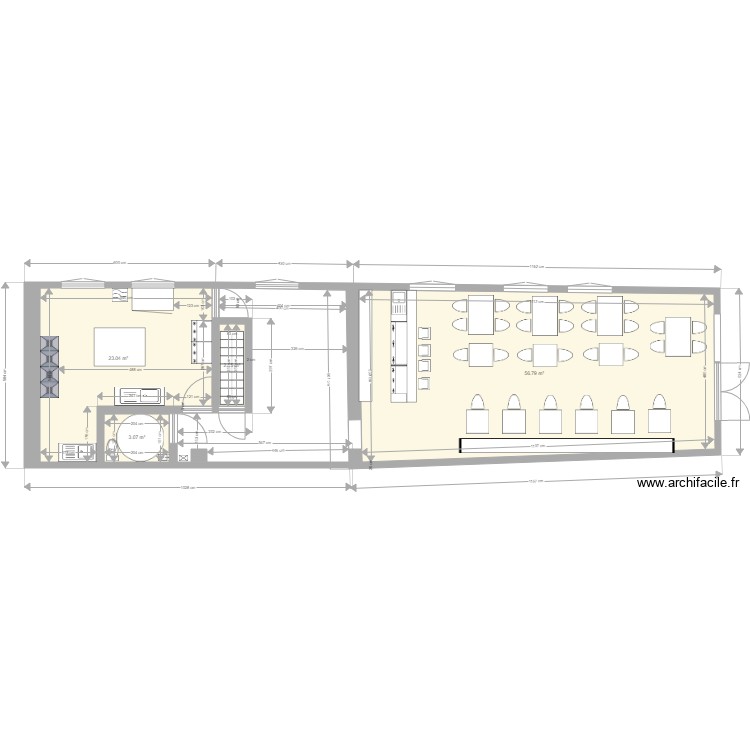 cuisine resto - Plan dessiné par david2b43