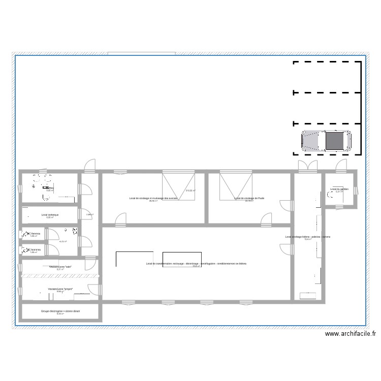 Usine - Plan dessiné par m...