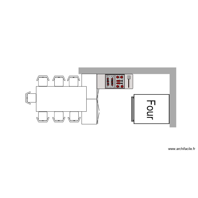 Coin barbecue extérieur - Plan dessiné par totorer
