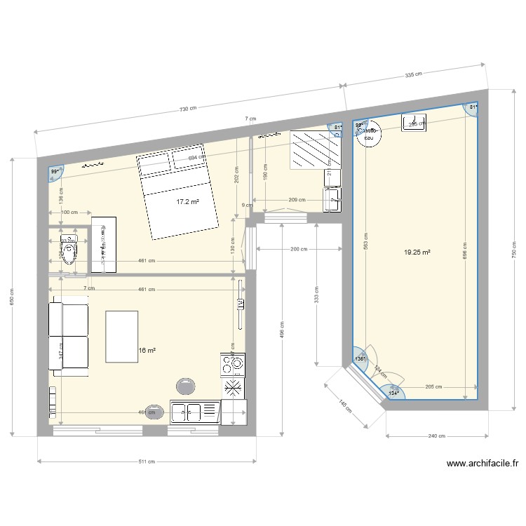 Plan – studio3 – Par fujidile ️ | ArchiFacile