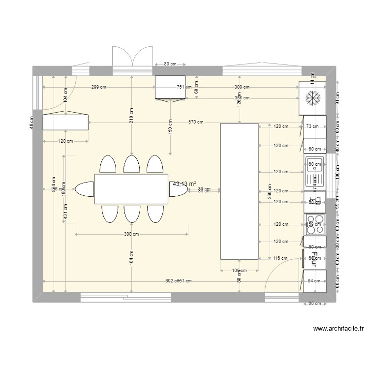 Plan – cuisine – Par 2stef2 ️ | ArchiFacile