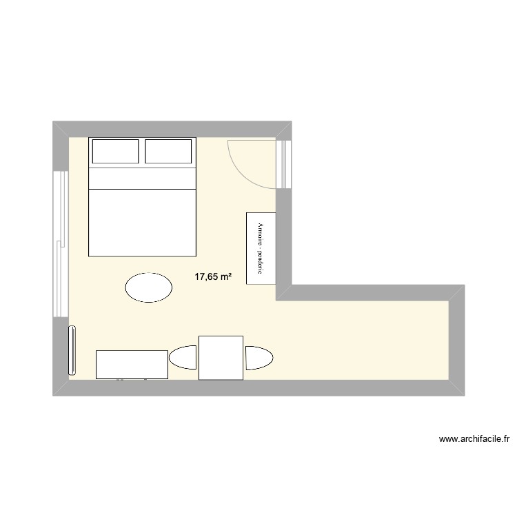 Antony - Plan 1 pièce 18 m2 dessiné par celinecat