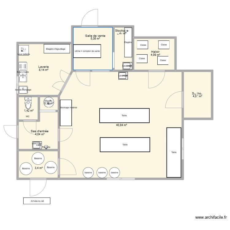 Plan – Fromagerie – Par aurelie0185 ️ | ArchiFacile