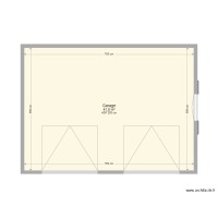 Chambre salon et douche interne - Plan 1 pièce 14 m2 dessiné par Daoud