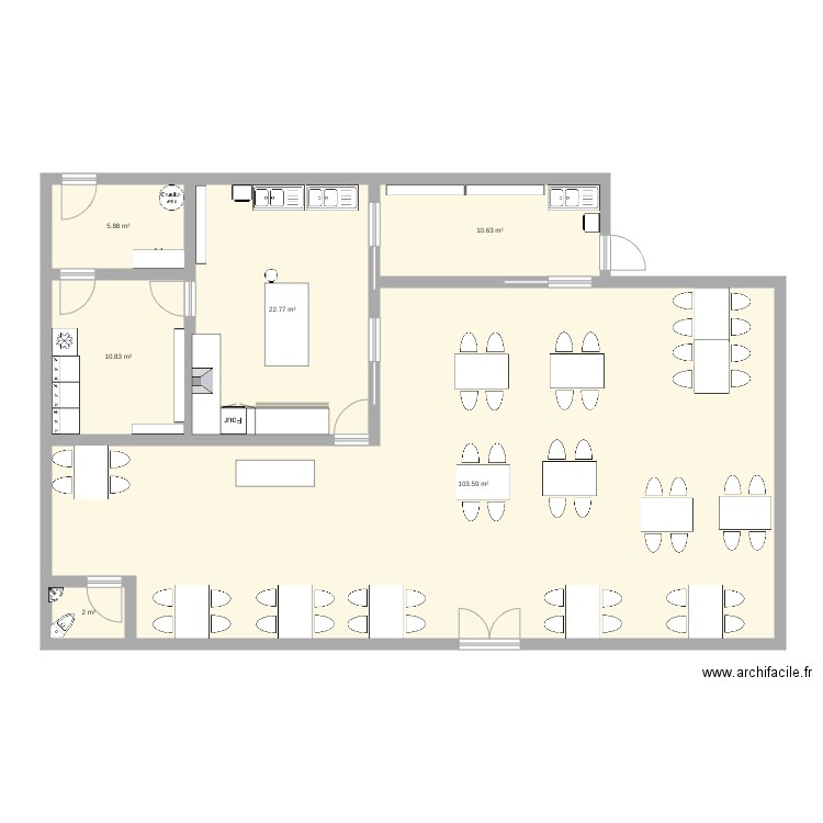 Restaurant - Plan dessiné par Billy27