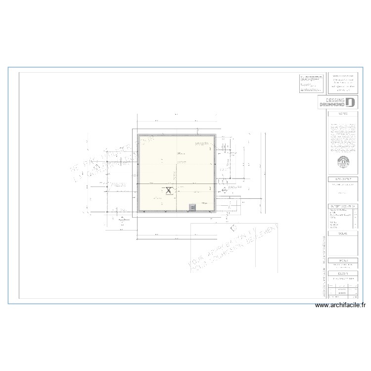 Toit et cheminée - Plan dessiné par mjadam