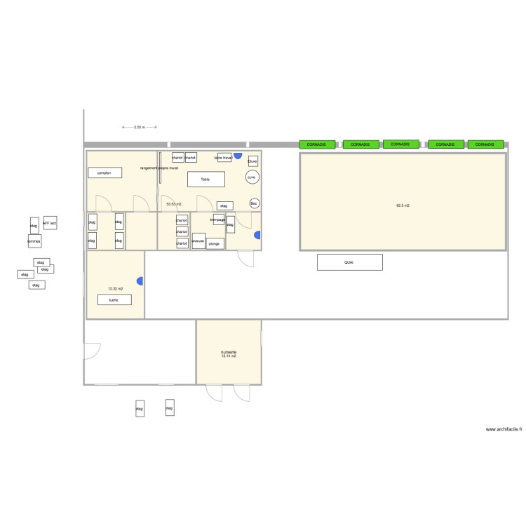 Plan – fromagerie simple – Par fromagerieCB ️ | ArchiFacile