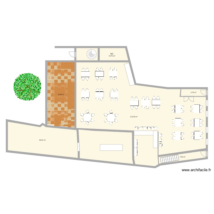 RESTAURANT - Plan dessiné par Fredator1977