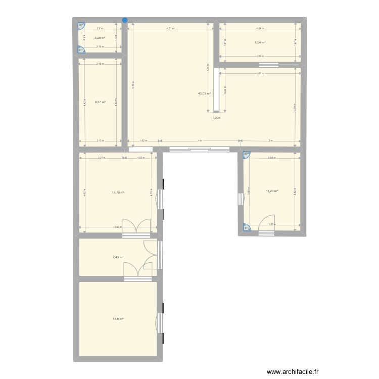 Projet1Beauvoisin - Plan 8 pièces 113 m2 dessiné par Francousud