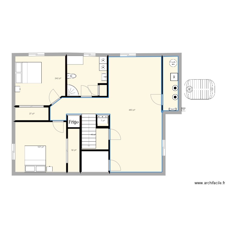 maison 2 Sous Sol - Plan dessiné par Biglot
