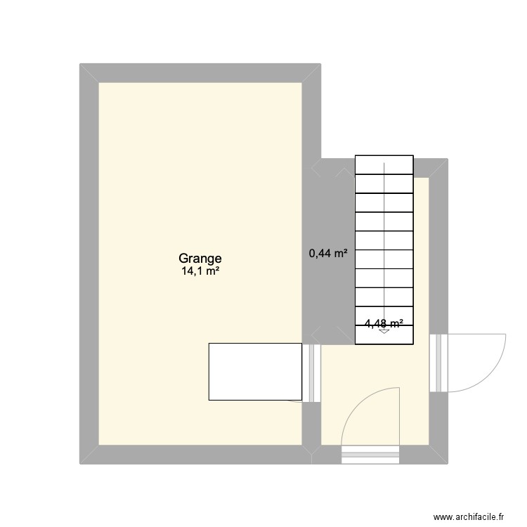 rampe - Plan 3 pièces 19 m2 dessiné par christellergo