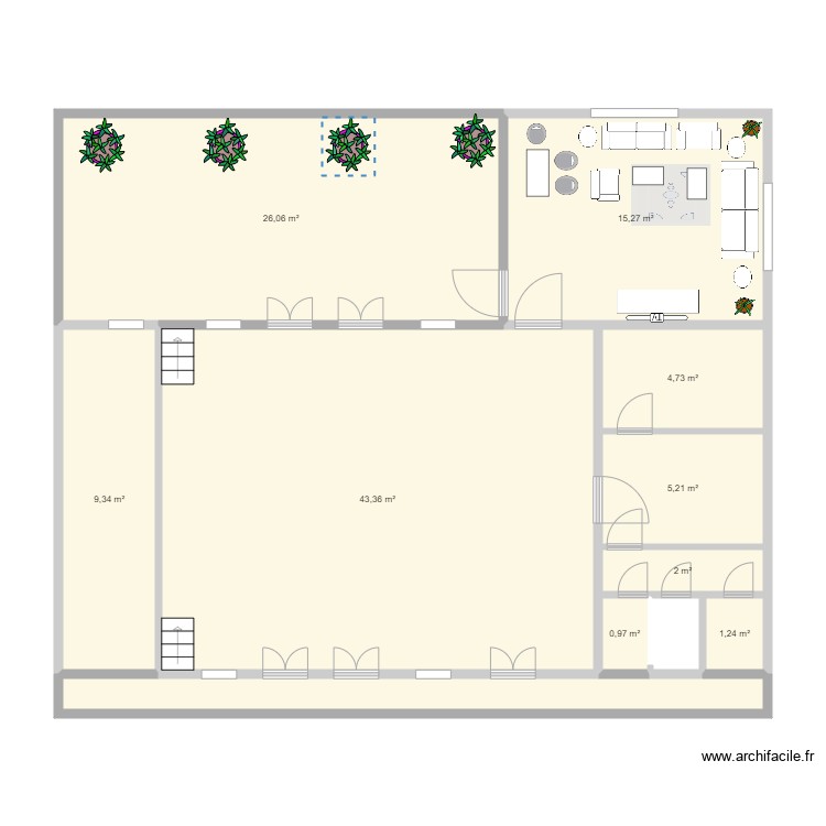 plan de salle des fêtes - Plan dessiné par melezi