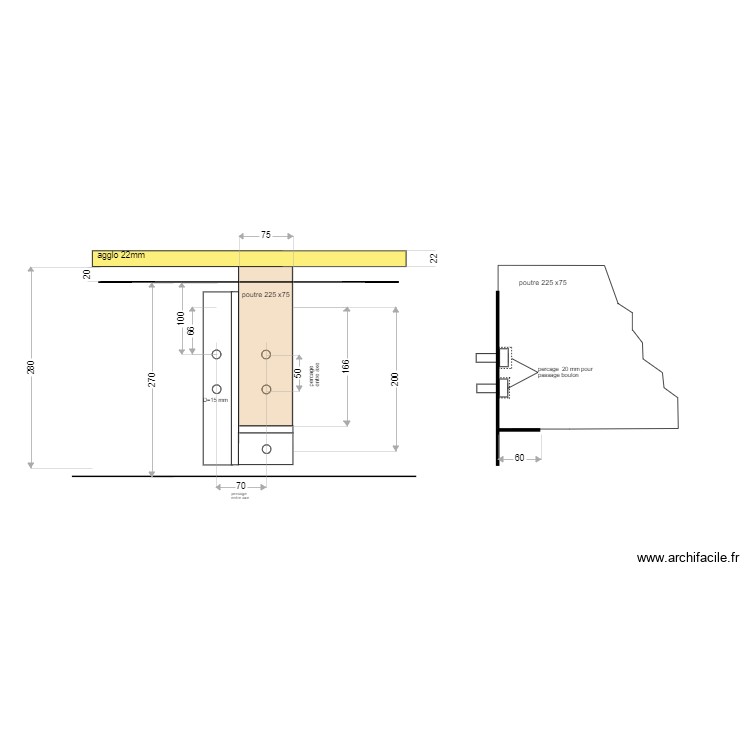 Plan – Platine poutre – Par obi79 ️ | ArchiFacile