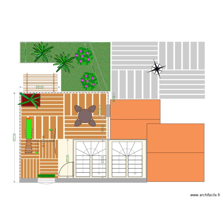 Terrasse - Plan dessiné par Floutos