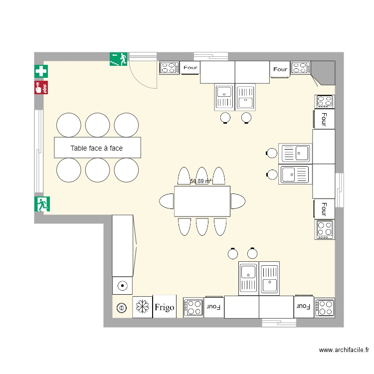cuisine commune 1 - Plan dessiné par lovely-anne
