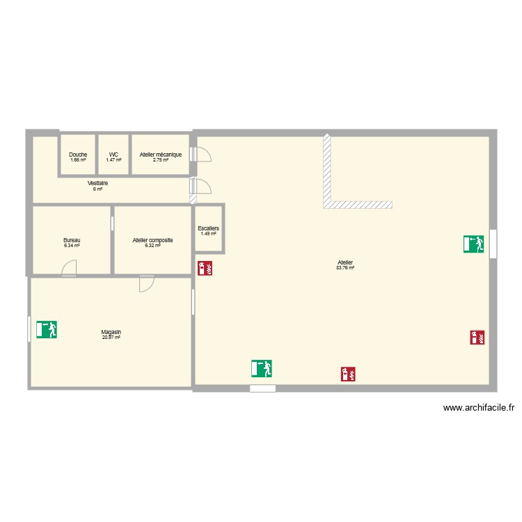 Plan – Plan des locaux atelier – Par LivCrfc ️ | ArchiFacile