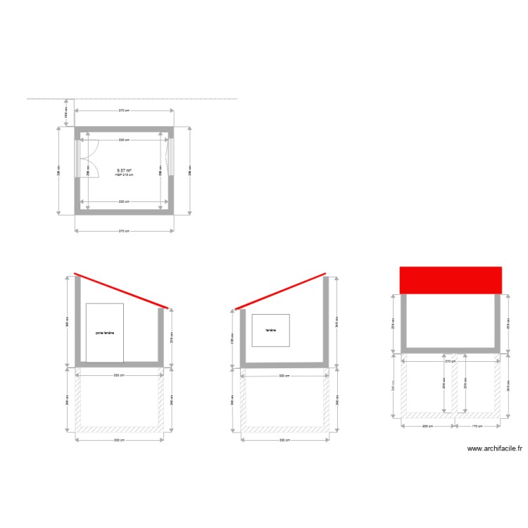local piscine - Plan dessiné par Tubert Nathalie