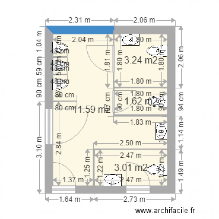 version commune - Plan dessiné par Toto1962