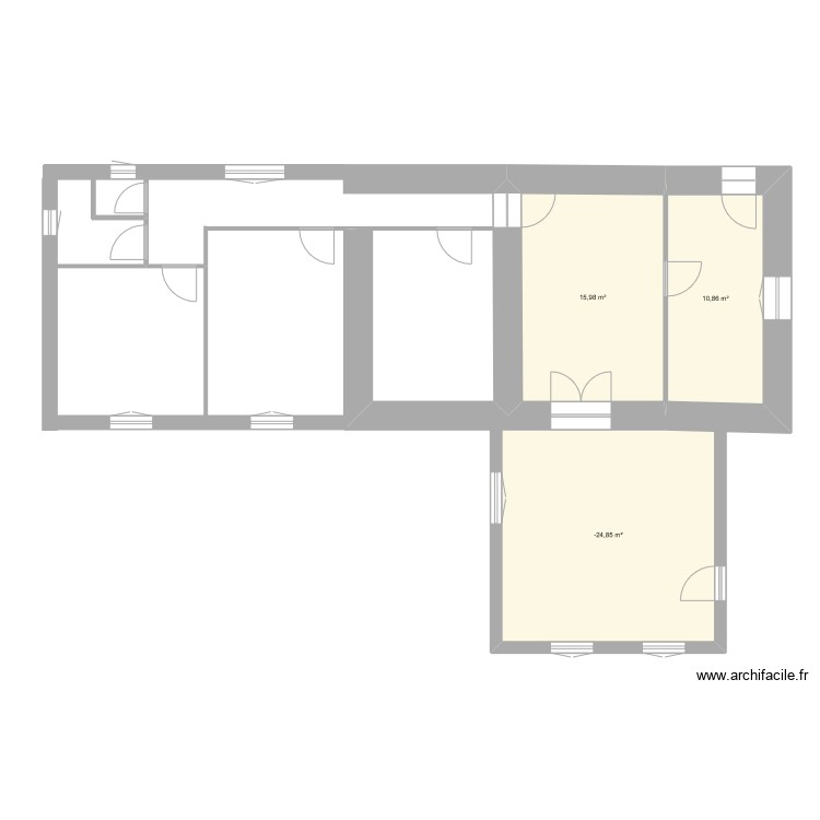 regine 2 - Plan 3 pièces 51 m2 dessiné par Thierry Aupetit