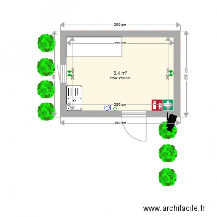 abris jardin - Plan dessiné par zezevds