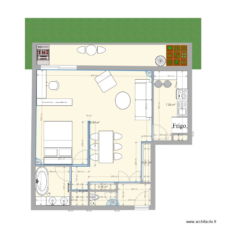 Plan – 55m2 app – Par emma... ️ | ArchiFacile