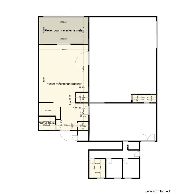 PLAN ATELIER - Plan dessiné par Joshua24