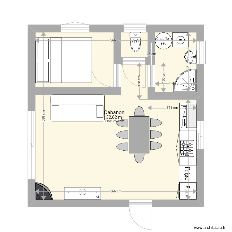 Plan – Cabanon – Par Orelpatou ️ | ArchiFacile