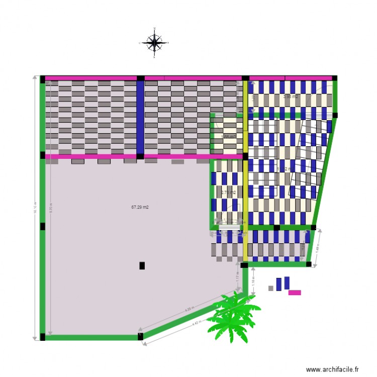 TERAS BNMK - Plan dessiné par YESSAD MOHAMMED