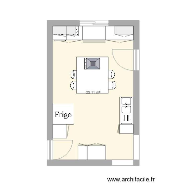cuisine 2 - Plan dessiné par Valestia