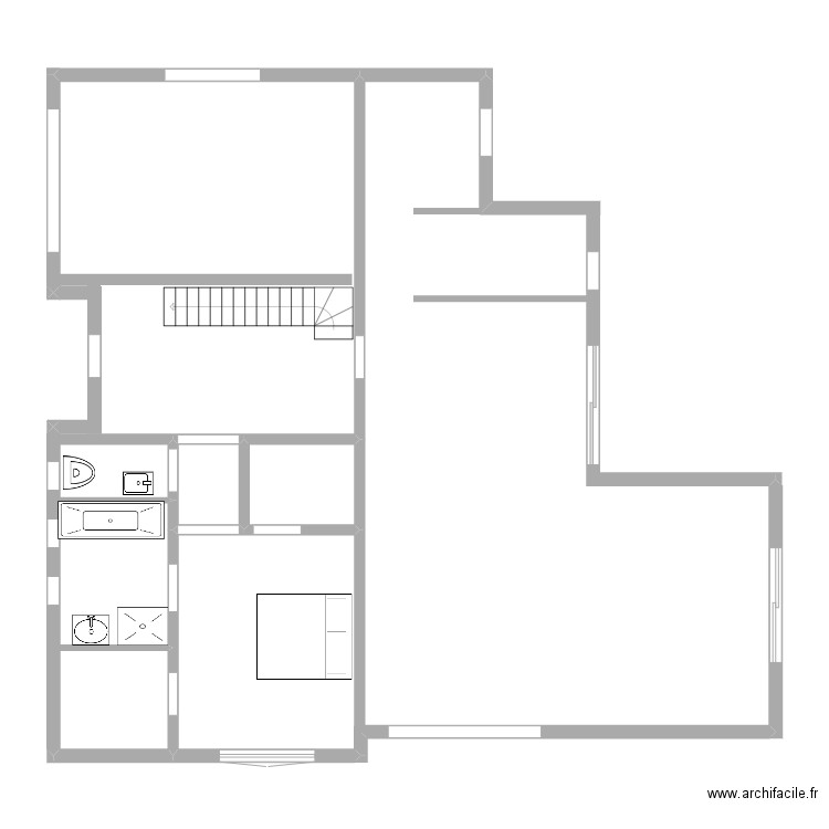 RDC - Plan 2 pièces 6 m2 dessiné par neotof