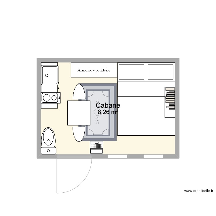 Cabane - Plan dessiné par Gaspard013