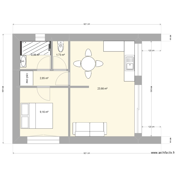 Prototype 40M2 5 x 6 blocs - Plan dessiné par Damien W