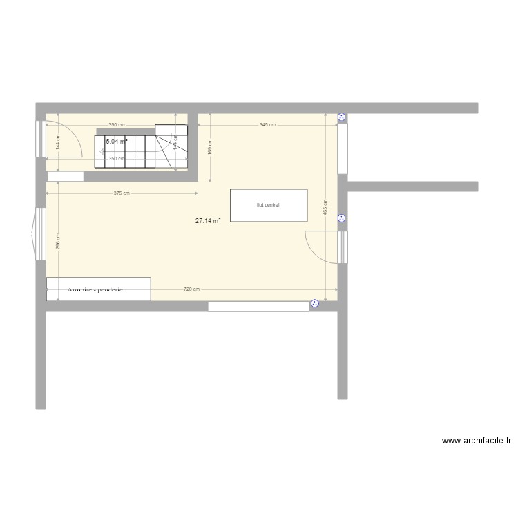 Plan cuisine - Plan dessiné par SImon Testa