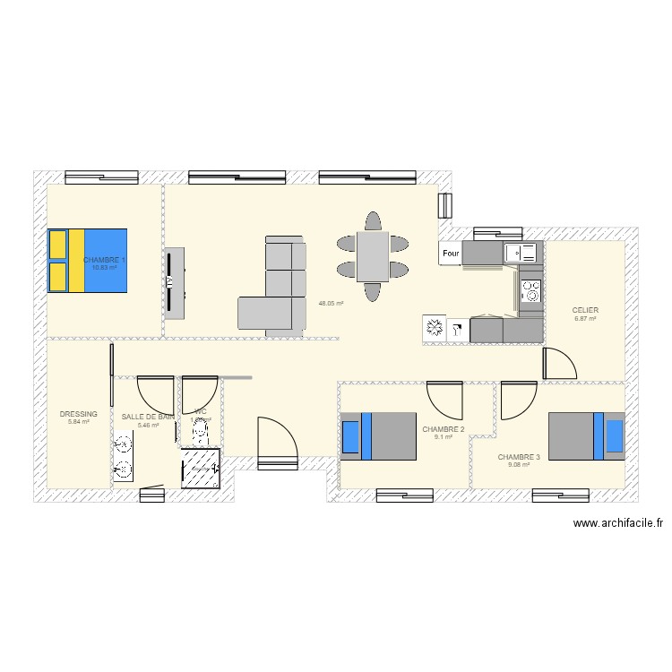 Plan – Maison V3 – Par CeDartchi ️ | ArchiFacile