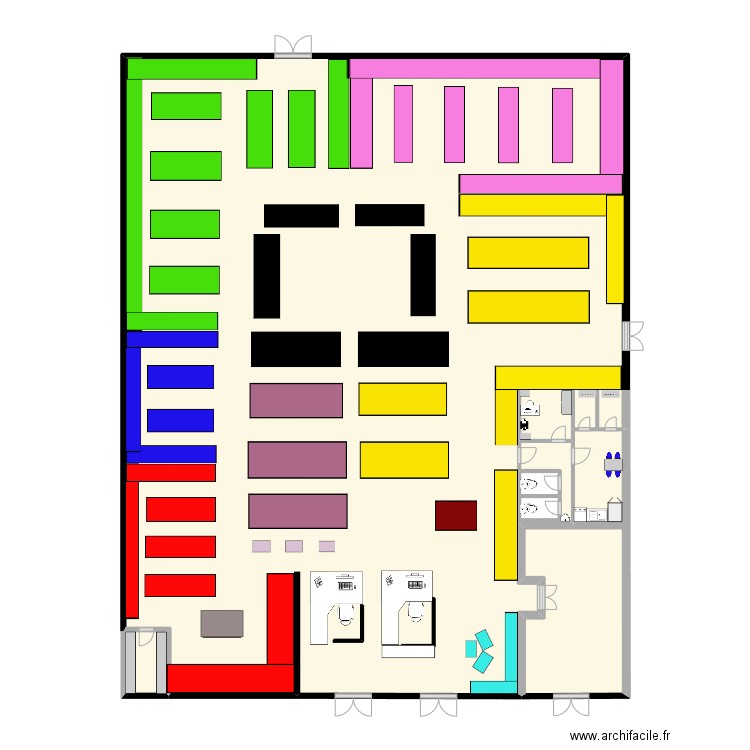 plan magasin - Plan dessiné par lieveaux chauna
