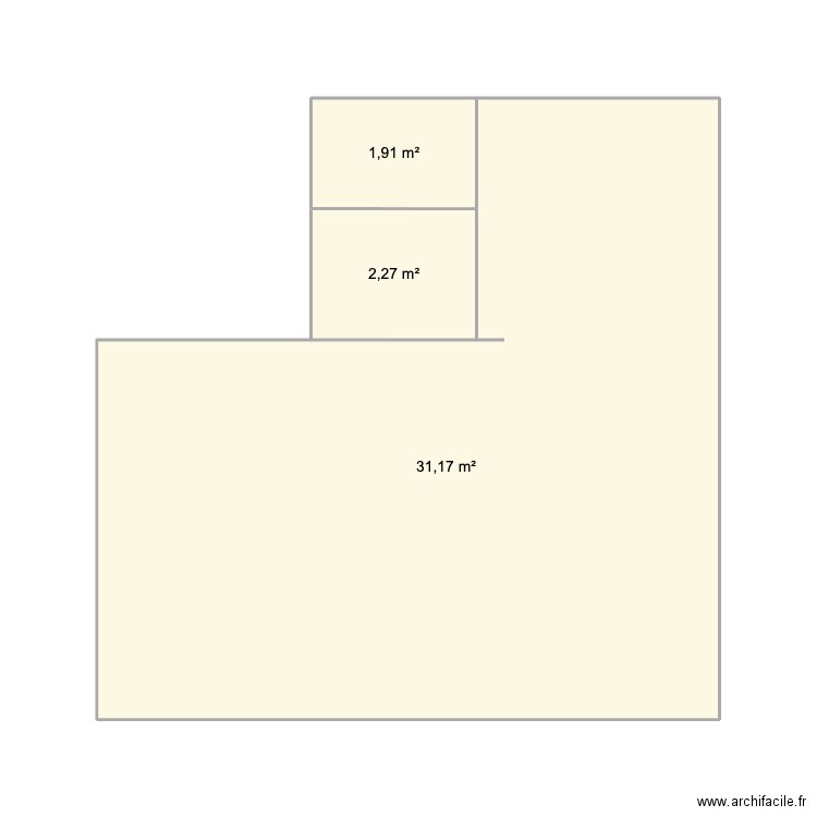 vic - Plan 3 pièces 35 m2 dessiné par Kotivibes