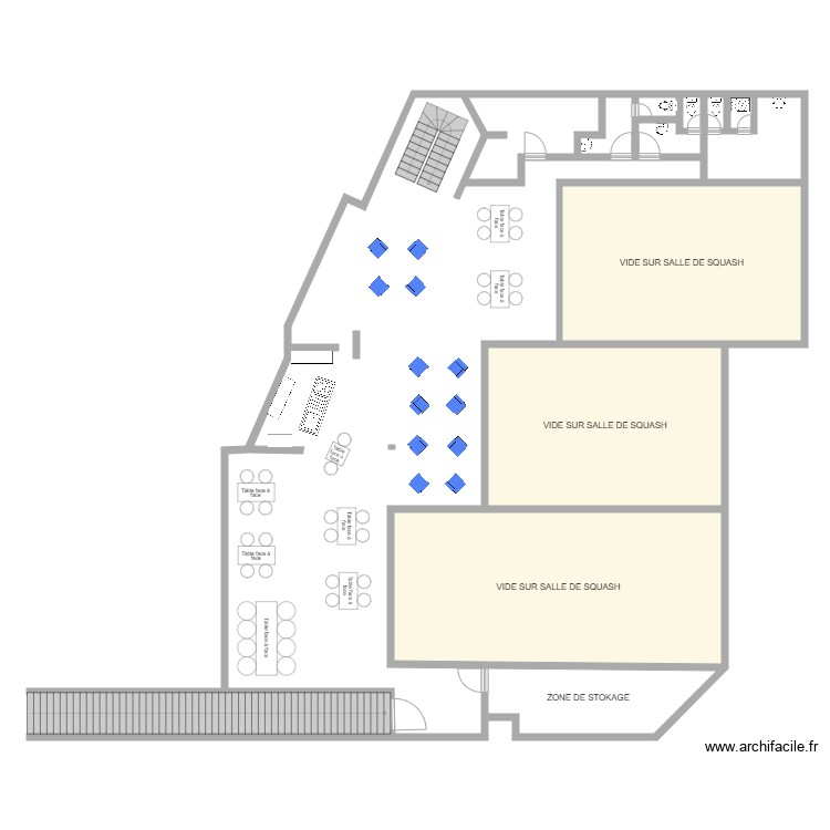 CYBER CAFE COWORKING - Plan dessiné par sallecoworking
