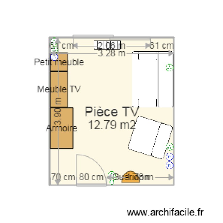 Plan – Pièce TV – Par enitram67 ️ | ArchiFacile