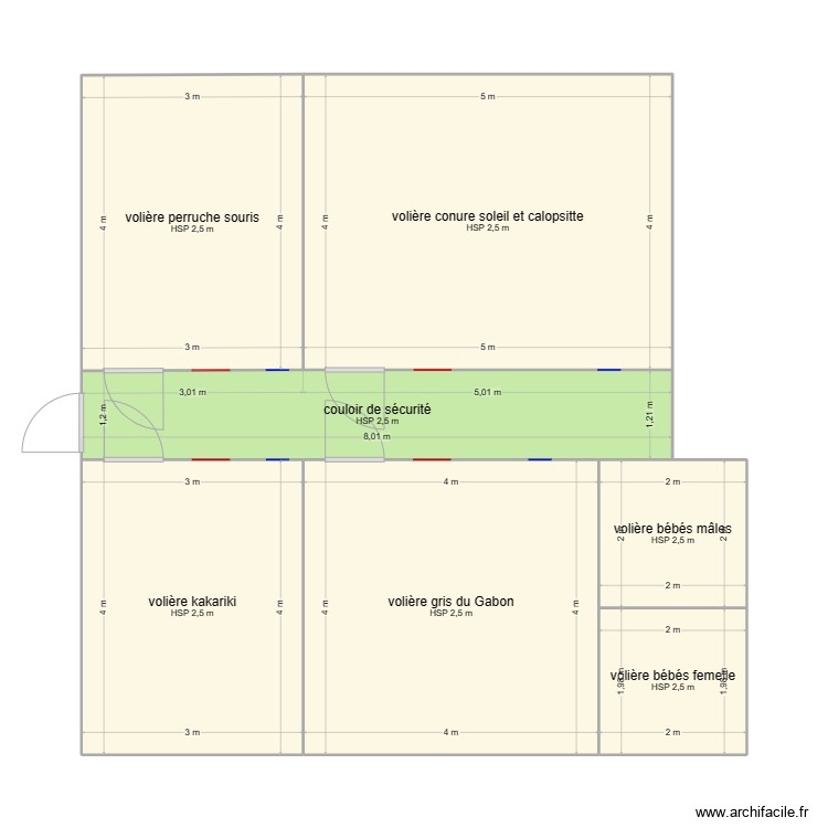 volières - Plan 7 pièces 78 m2 dessiné par Tiph46