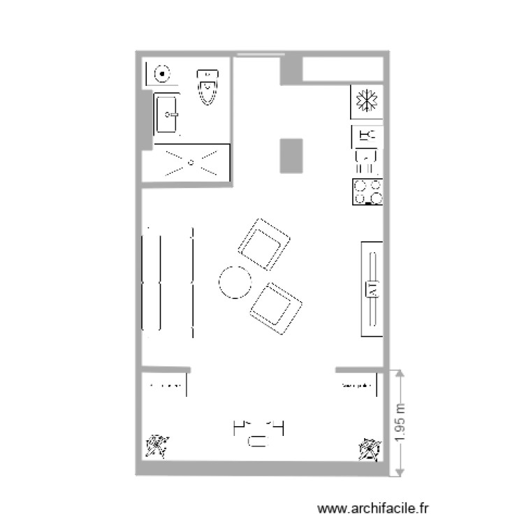studio 2 - Plan dessiné par jocelyne thouin