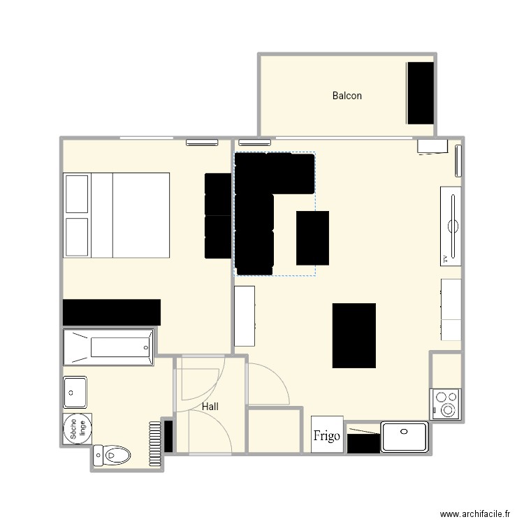 PAM - Plan 8 pièces 47 m2 dessiné par anthoo2707
