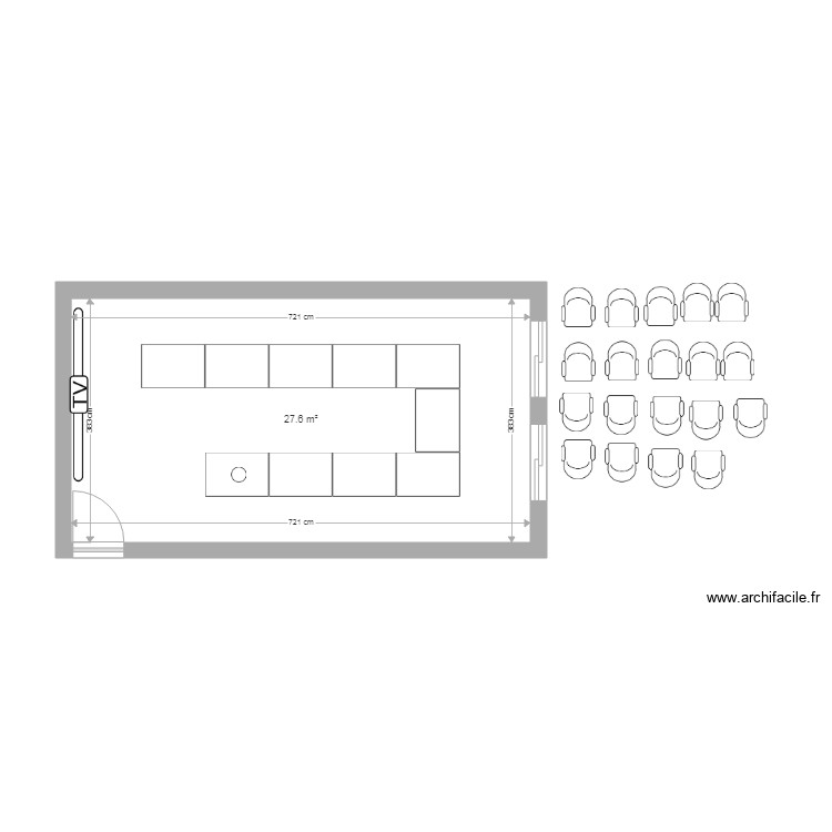Refectoire - Plan dessiné par marina06