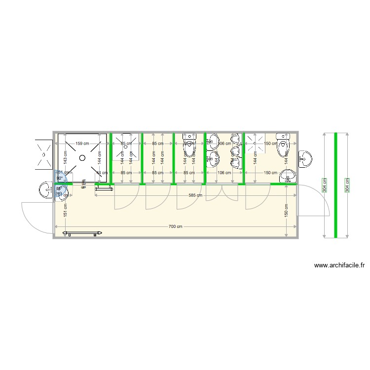 Plan – vestiaires – Par pierreloo ️ | ArchiFacile